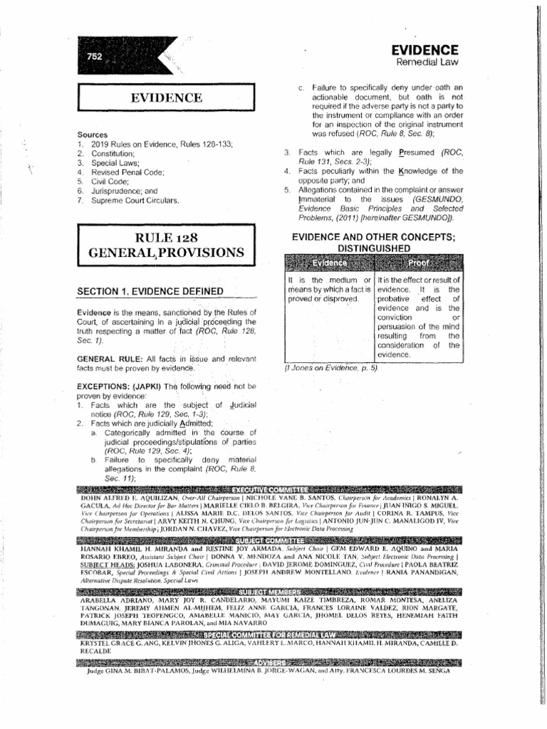 Evidence | PDF | Affidavit | Evidence (Law)