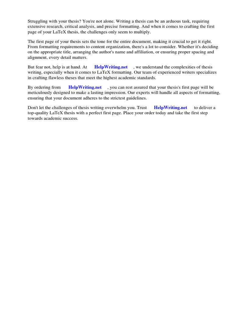 Latex Thesis First Page | PDF | Thesis | Computing