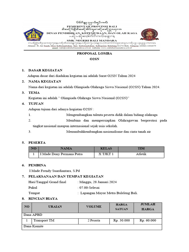 Proposal O2sn 2024 | PDF