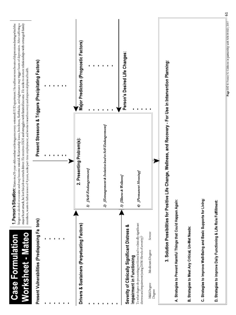 Case Formulation Worksheet 2018-12-08 | PDF