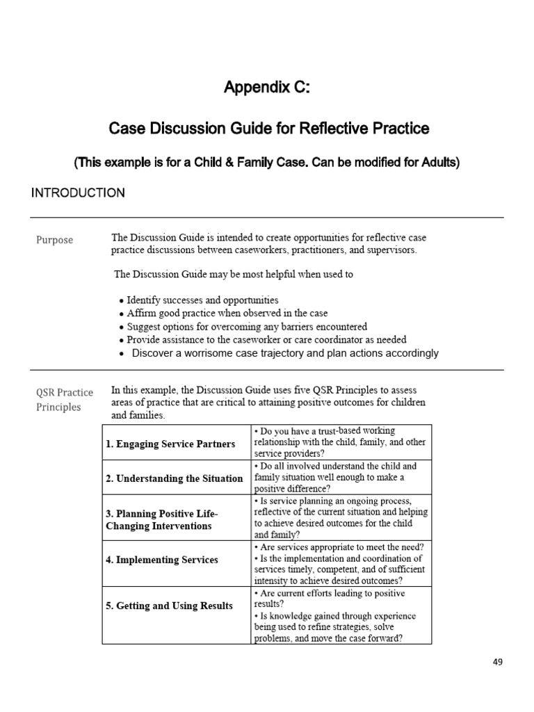 Caseworker Discussion Guide for Success | PDF | Child Abuse | Family