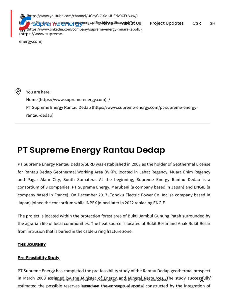 PT Supreme Energy Rantau Dedap | PDF | Nature