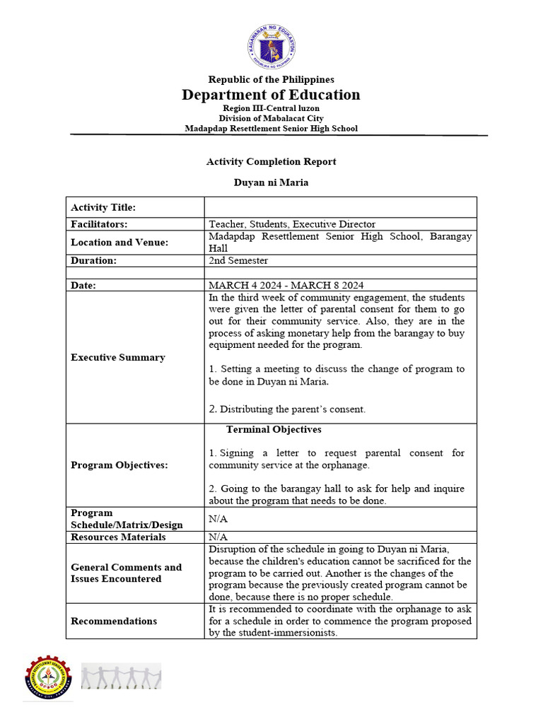 Duyan Ni Maria Acr Week 3 | PDF