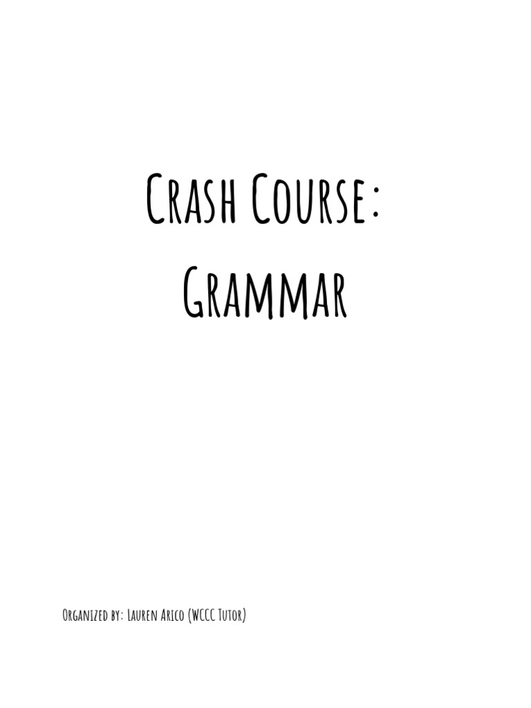 Grammar-Workshop-Crashcourse Revised Mar 2021 PDF | PDF | Comma | Linguistic Typology
