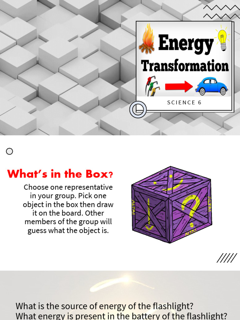 Energy Transformation | PDF | Clock | Flashlight