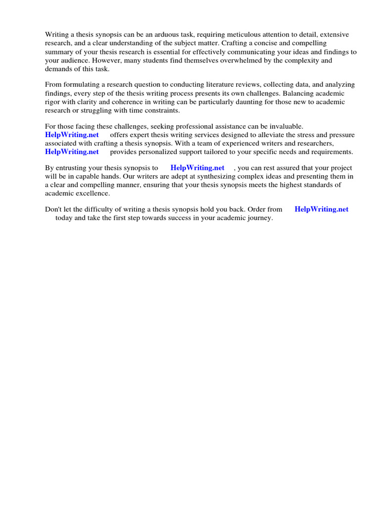 Thesis Synopsis Examples | PDF | Thesis | Data