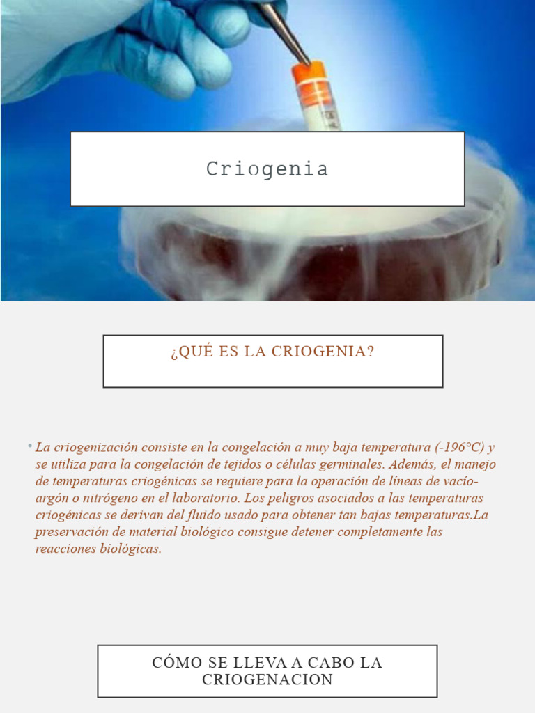 Criogénia y Sus Avances | PDF