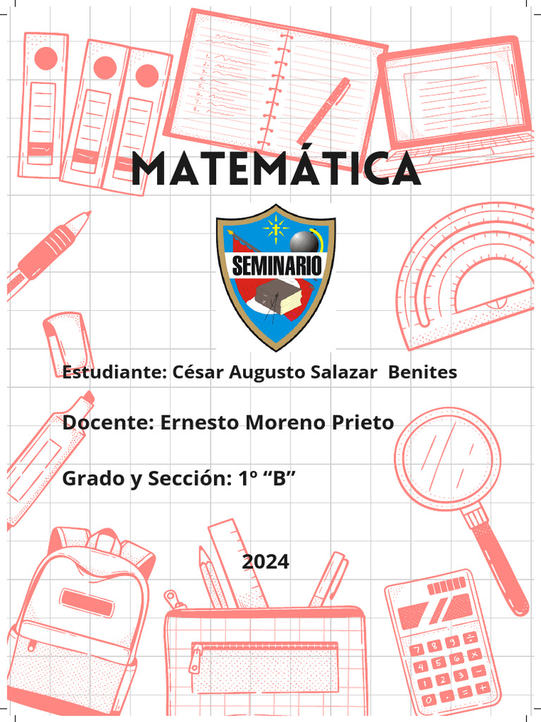 Documento A4 Carátula Matemática | PDF