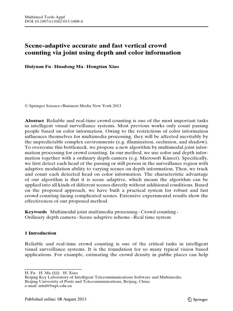 MTA2013 - Scene-Adaptive Accurate and Fast Vertical Crowd Counting Via Joint Using Depth and ...