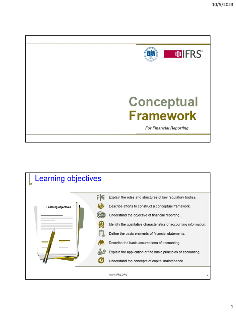 Topic 1 - Conceptual Framework-Revised 2023 | PDF | International Financial Reporting Standards ...