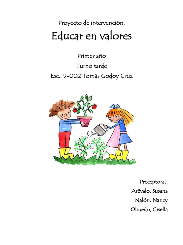 Proyecto: INTERACCION Y VALORES | PDF | Aprendizaje | Tolerancia