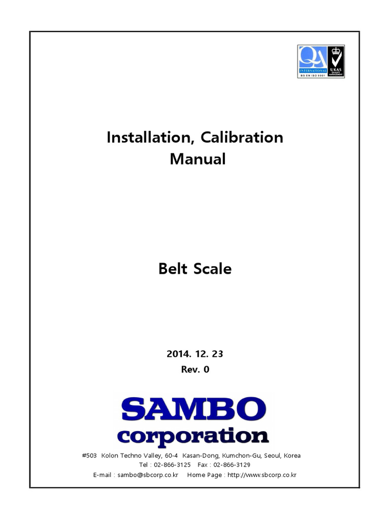 BS Test Procedure PDF Calibration Weight