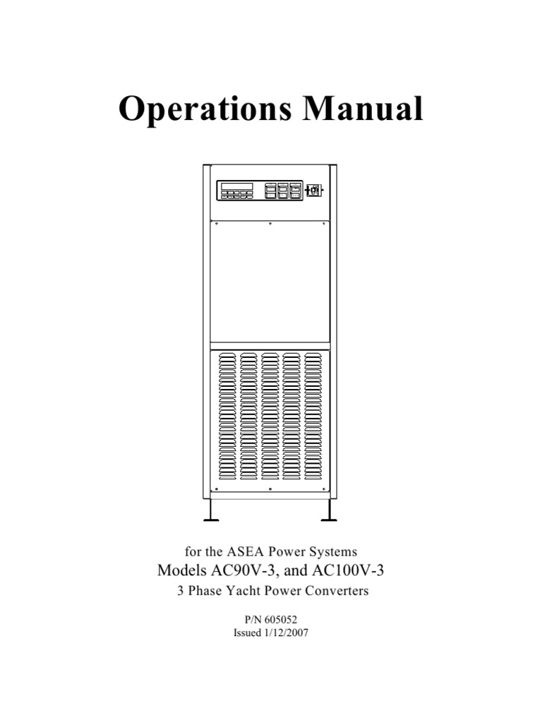 Asea_ThreePhaseConverterAC90V3_OM | PDF | Alternating Current | Electronic Engineering