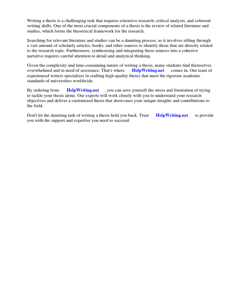 Example of Related Literature and Studies in Thesis | PDF | Thesis | Essays