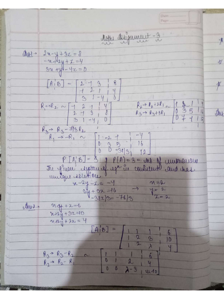 Maths Assignment-3 | PDF