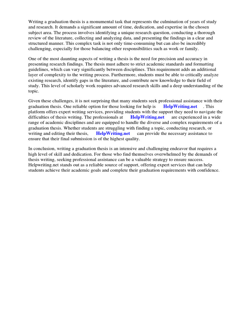 Graduation Thesis Abstract | PDF | Thesis | Composite Material