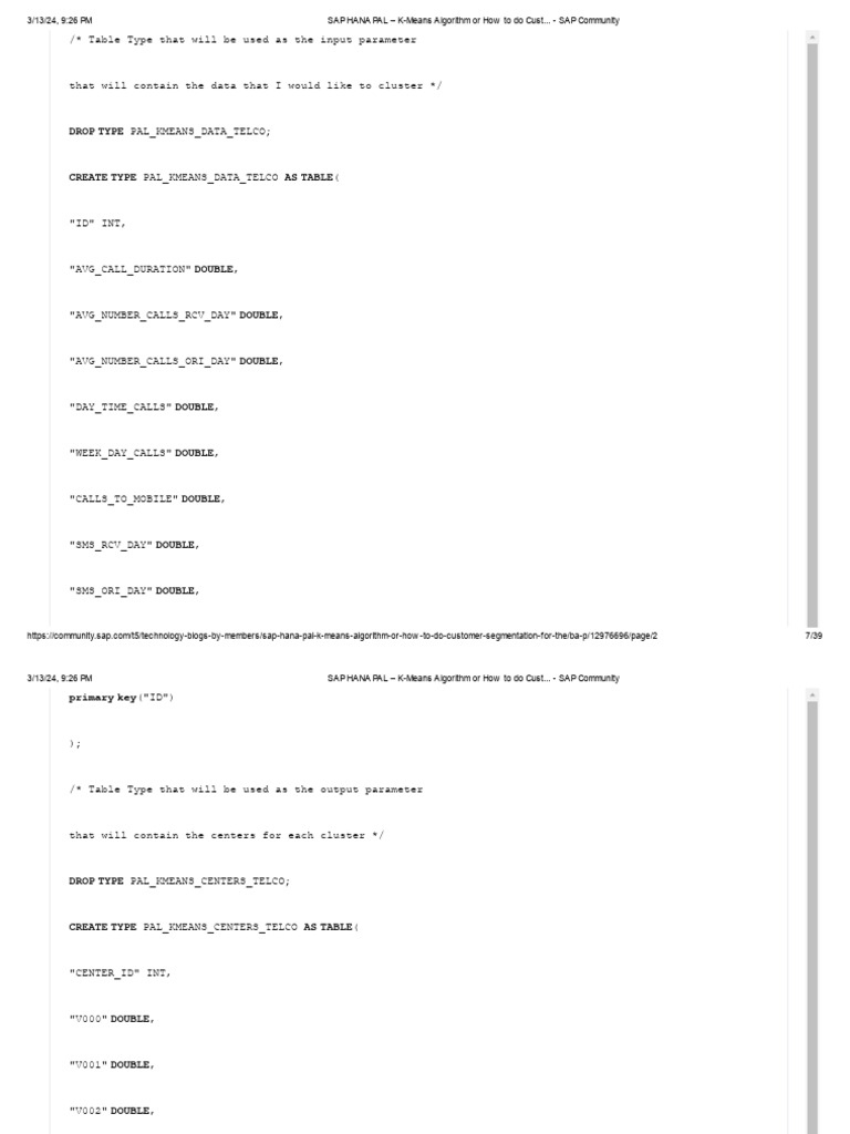 SAP HANA PAL - K-Means Algorithm or How To Do Cust... - SAP Community-C ...