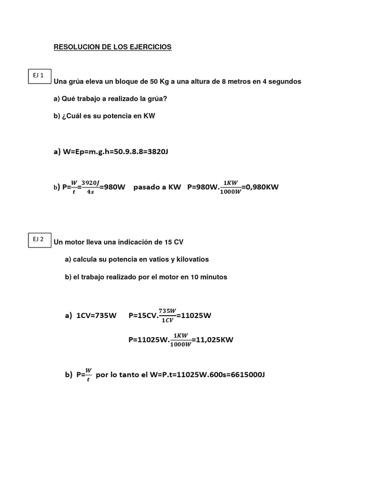 Resolucion de Los Ejercicios 2 | PDF