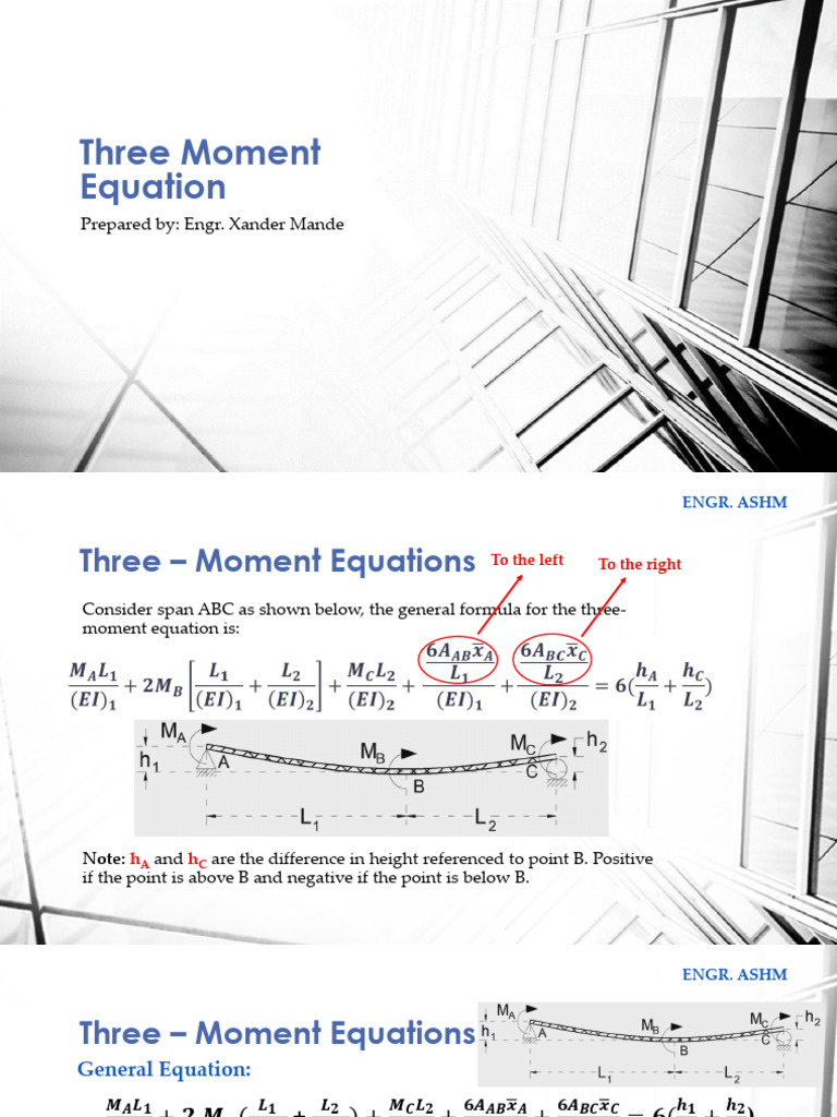 Three Moment Equation | PDF | Applied And Interdisciplinary Physics | Physical Sciences