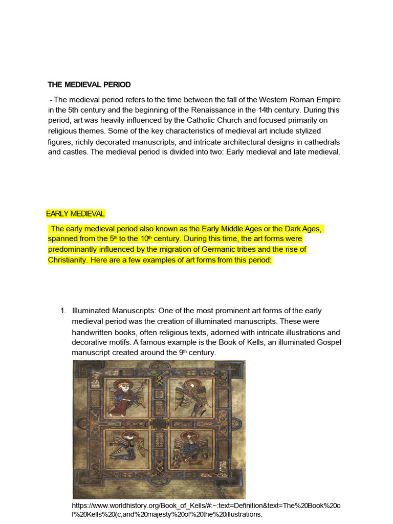 Written Report of Medieval Period | PDF | Gothic Architecture | Middle Ages