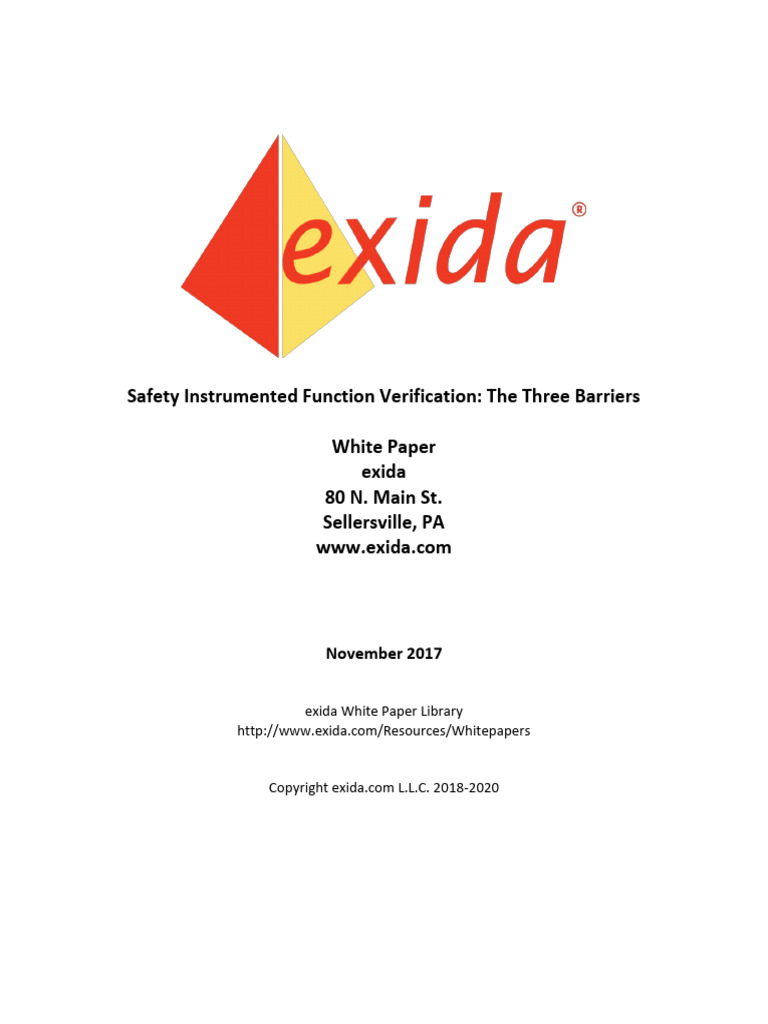 Safety Instrumented Function Verification - The Three-Barriers | PDF ...