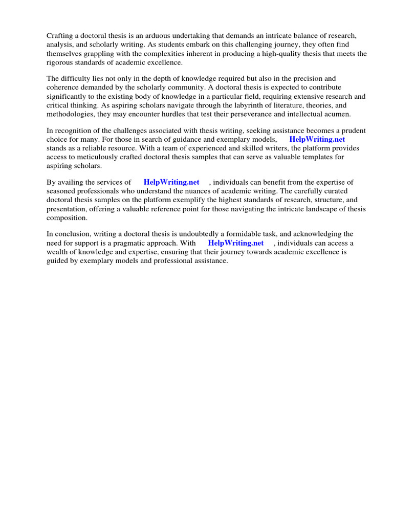 Doctoral Thesis Samples | PDF | Thesis | Coordination Complex