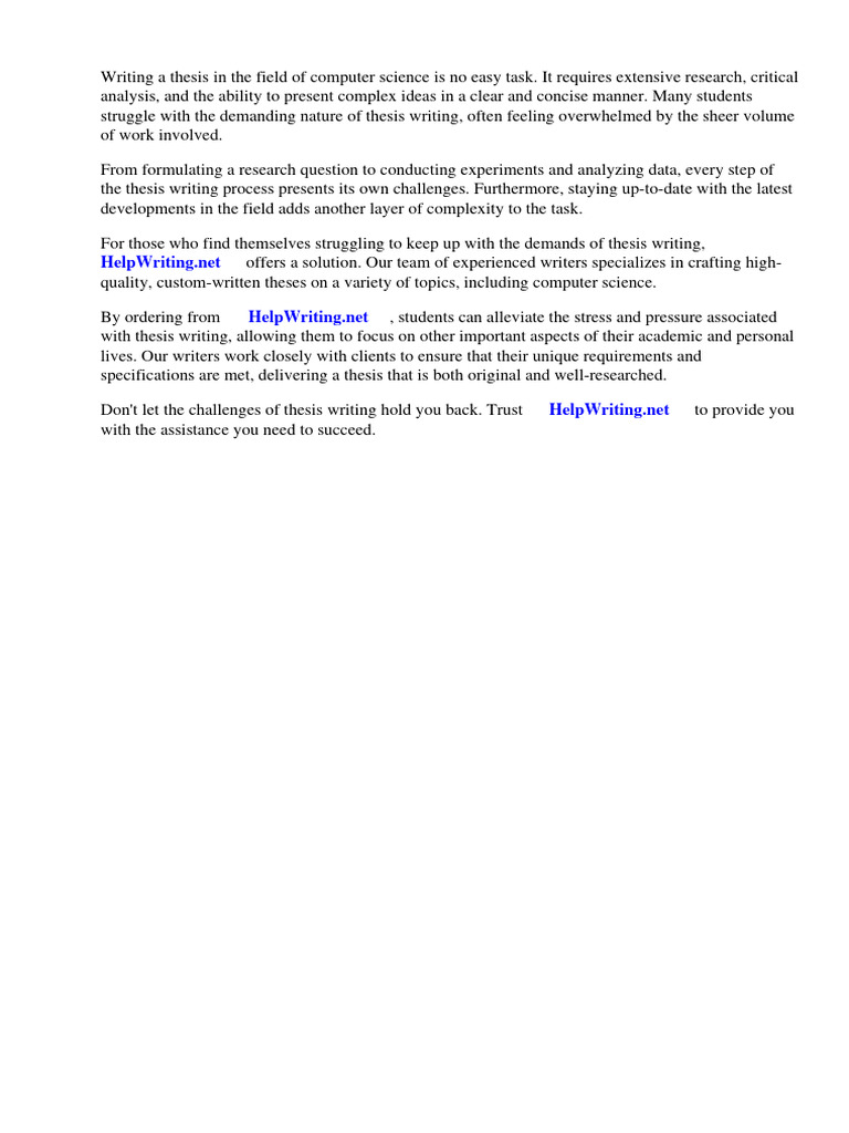 Computer Science Sample Thesis Title | PDF | Thesis | Computer Science Computer Science Sample Thesis Title | PDF | Thesis | Computer Science