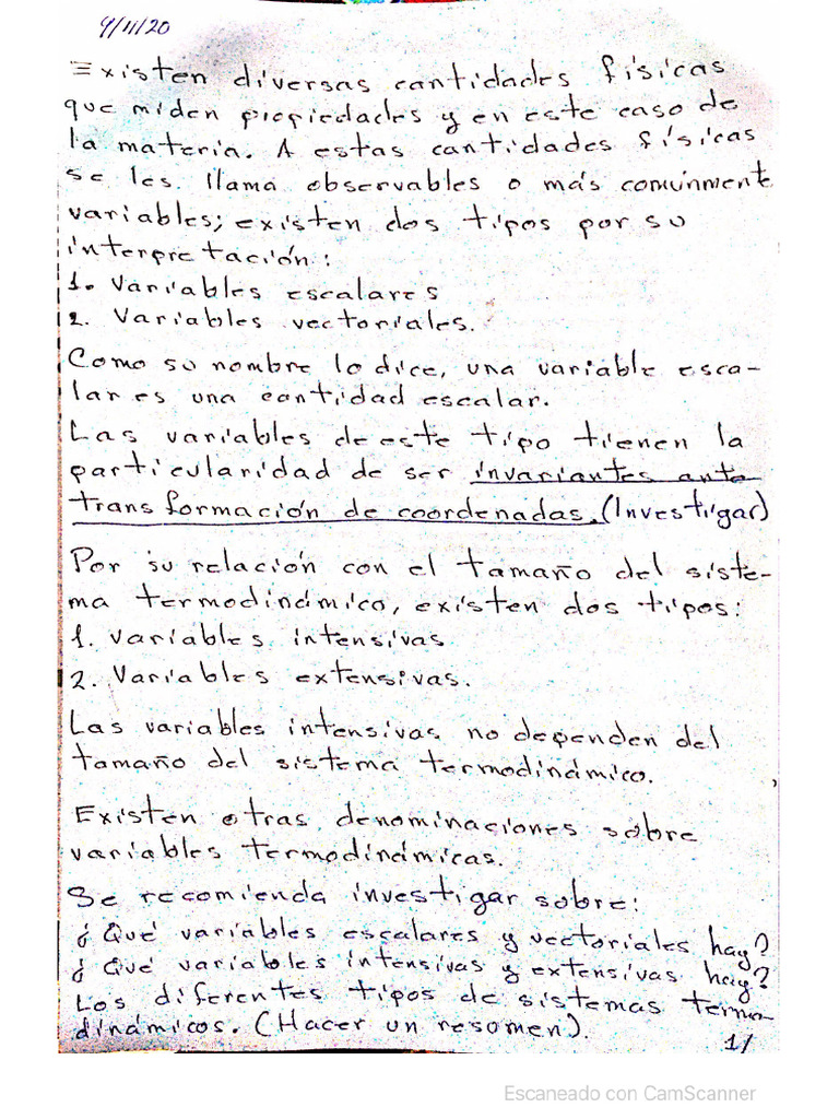 Tema 1 Variables Termodinámicas | PDF