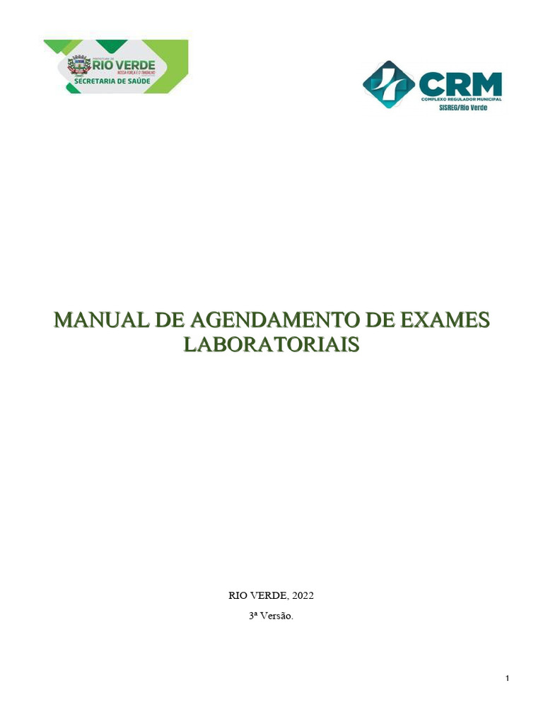 Manual de Marcação de Exames Laboratorias 2022 Versão3 | PDF ...