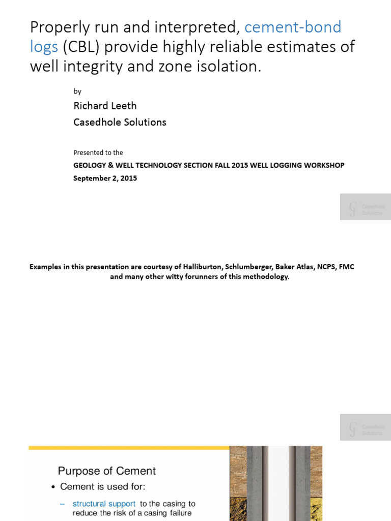 cement-bond logs | PDF
