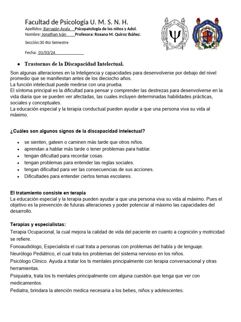 Ts D.I y Ts Aprendizaje | PDF | Cognición | Sicología