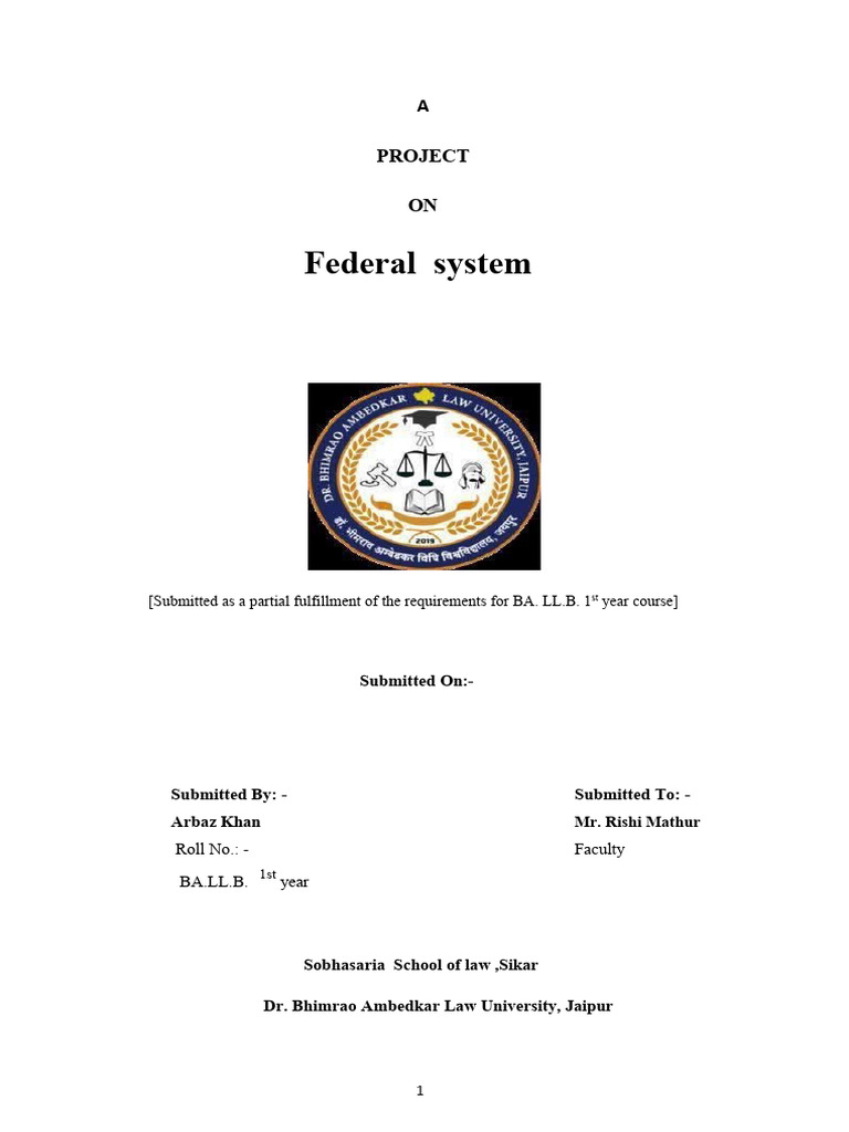 Federal system | PDF