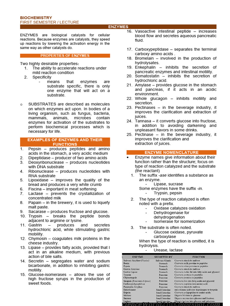biochem transes | PDF | Enzyme | Biochemistry