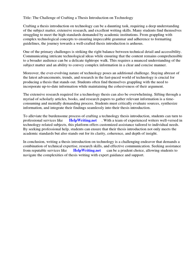 Sample Introduction Thesis Technology | PDF | Programmable Logic ... Sample Introduction Thesis Technology | PDF | Programmable Logic ...