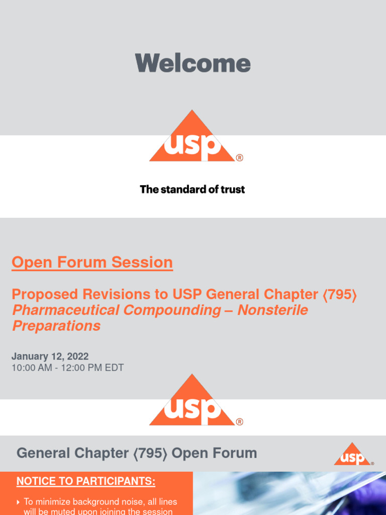 USP 〈795〉 Nonsterile Compounding Revisions | PDF | Pharmaceutical ...