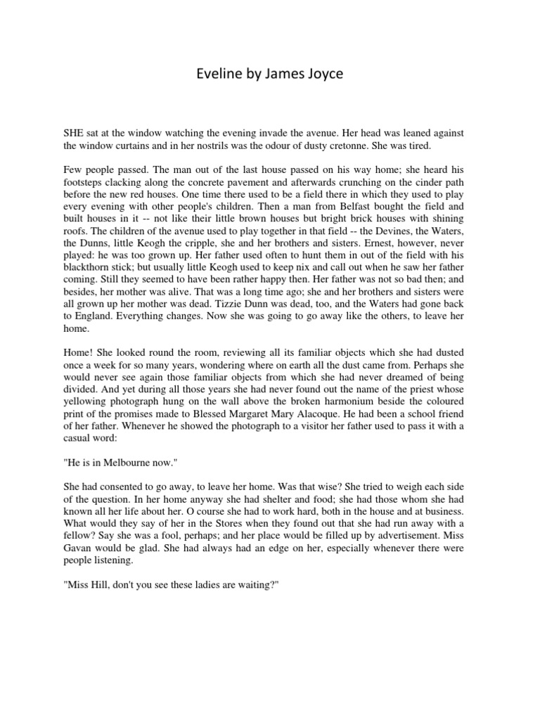 James Joyce - Evelin | PDF | Classics