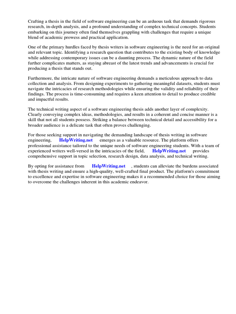 Software Engineering Related Thesis Topics Pdf Engineering Software