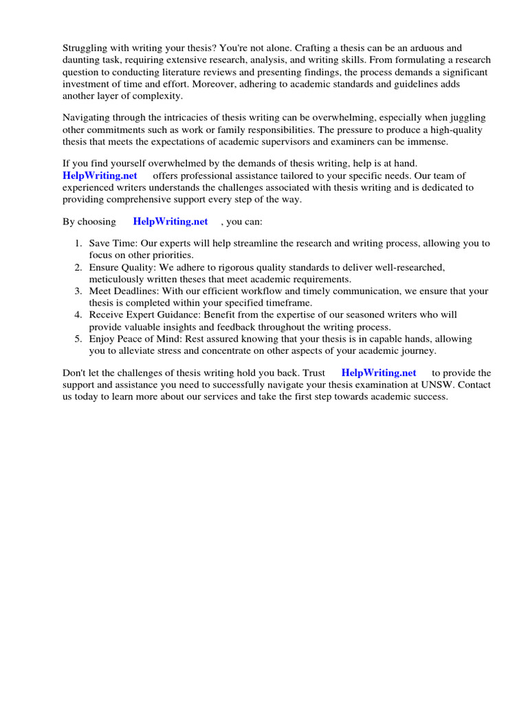 Thesis Examination Unsw | PDF | Thesis | Academia