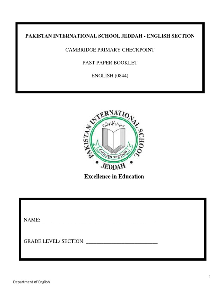Cambridge Primary Checkpoint English | PDF | Volcano | Insects