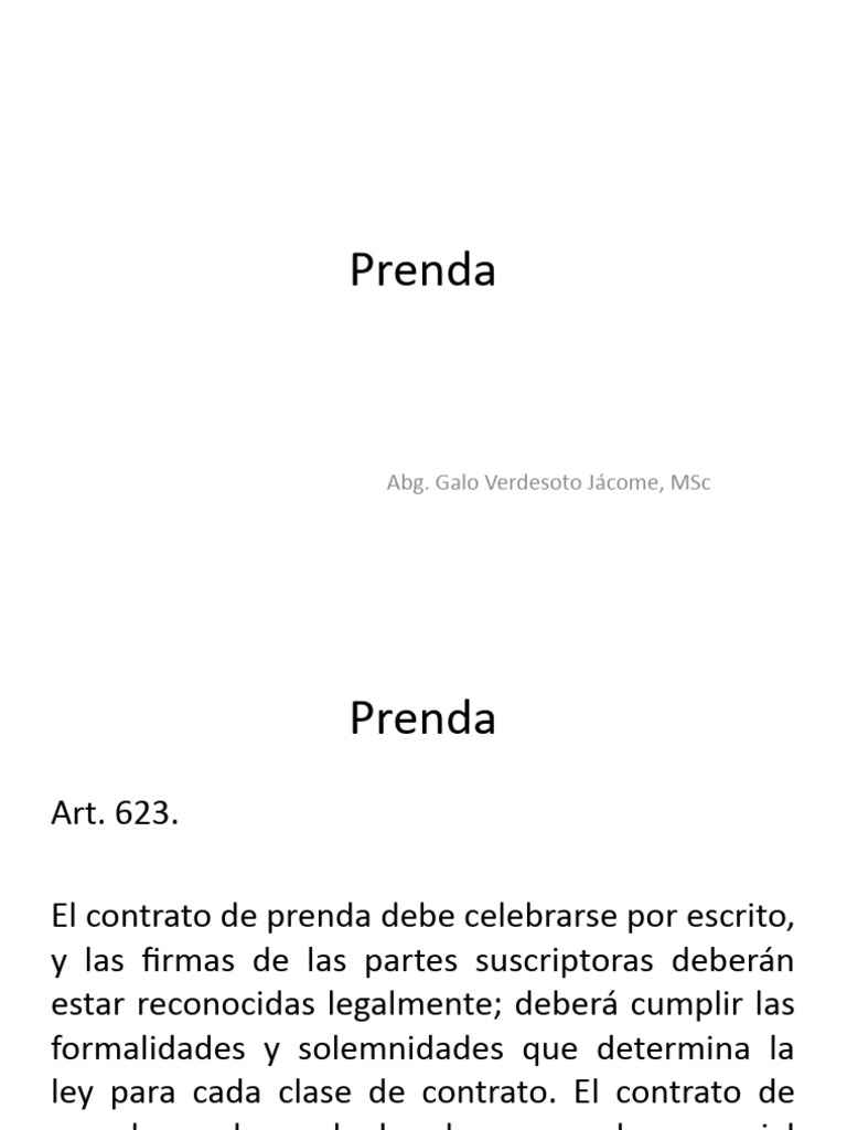 Definición de Prenda Pretoria | PDF | Crédito | Finanzas y dinero