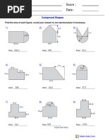 Area of Compound Shapes Answers 250215 131417 | PDF