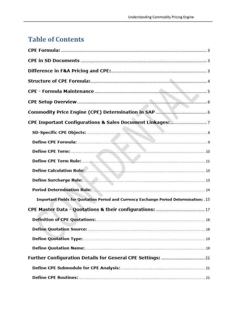 Sap Commodity Pricing Engine Cpe Configuration Guide For Consultants ...
