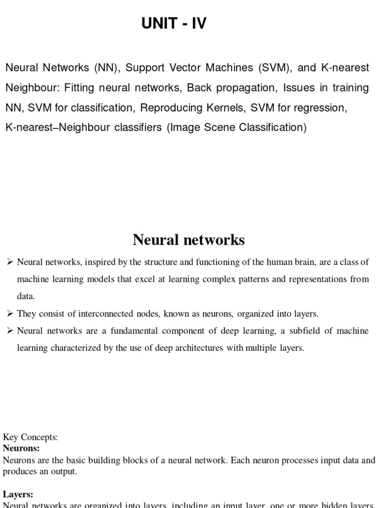 Predictive Analysis Unit 4 | PDF | Artificial Neural Network | Support Vector Machine