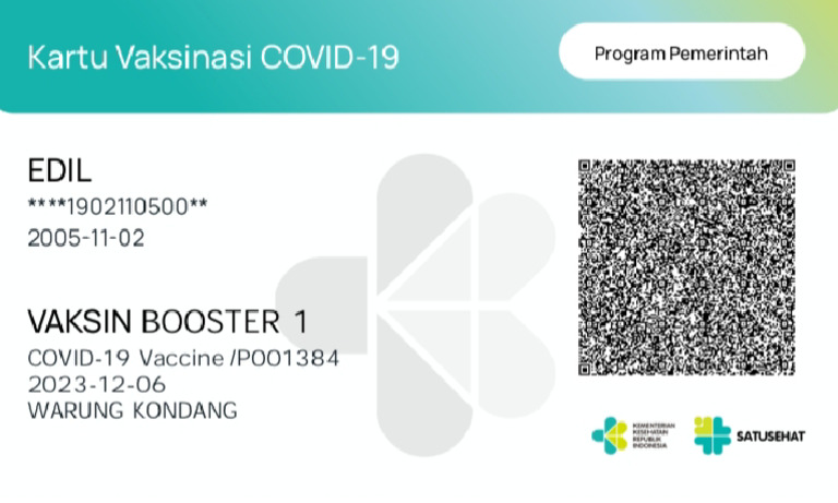 Sertifikat Vaksin Dosis 3 Edil Pdf