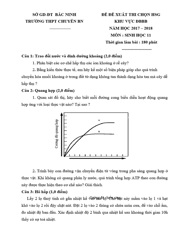 De de Xuat Lop 11 - CBN | PDF