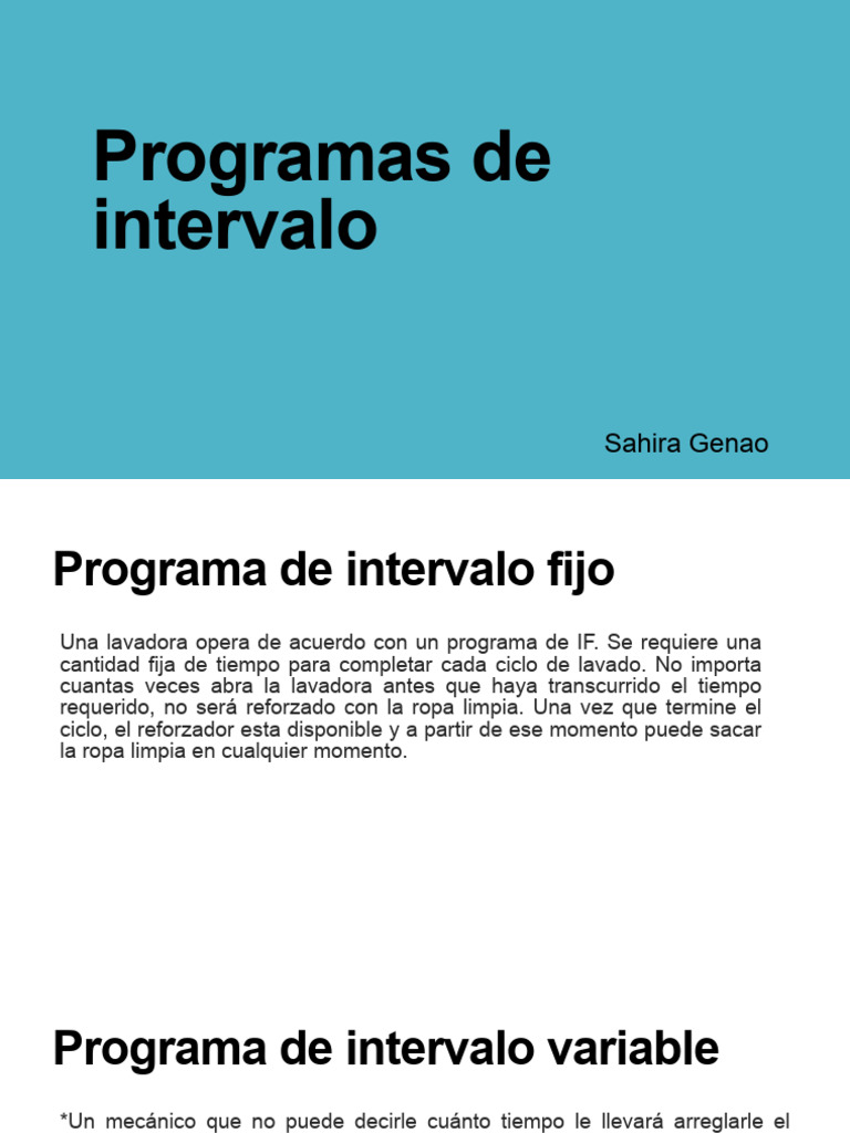 Programas de Intervalo, Sahira Genao | PDF | Finanzas y dinero | Hogar ...