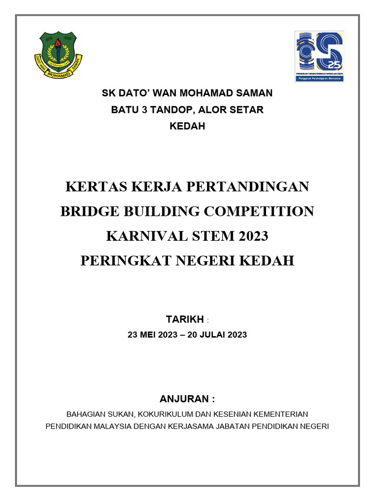 Kertas Kerja Pertandingan Bridge Building | PDF