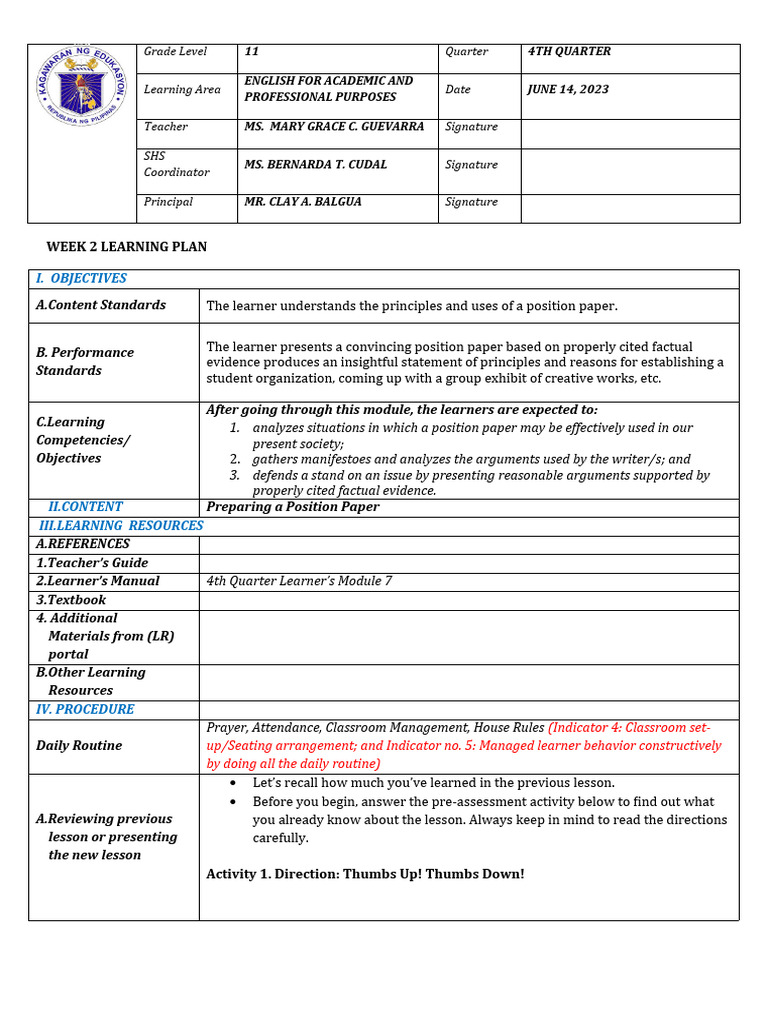 Co2 DLL Eapp | PDF | Learning | Teachers
