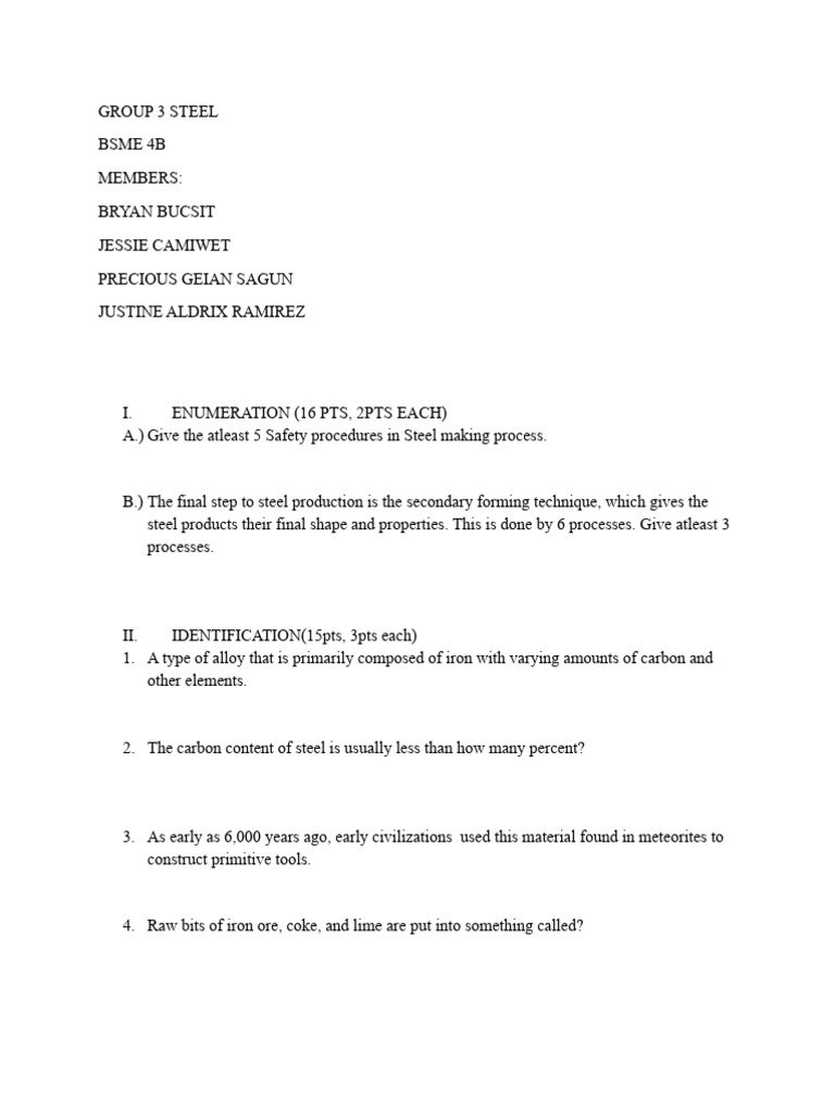 STEEL-GRP-3 | PDF | Steel | Steelmaking