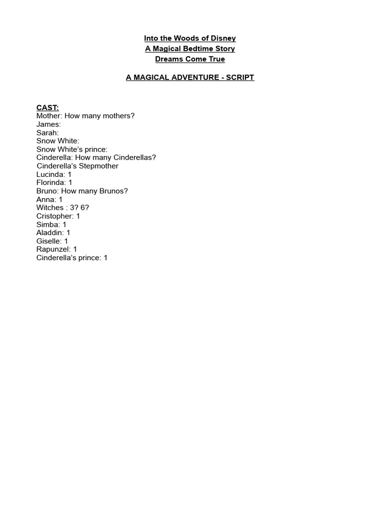 Concert+ +Final+Script - Docx+ | PDF | Cinderella | Snow White